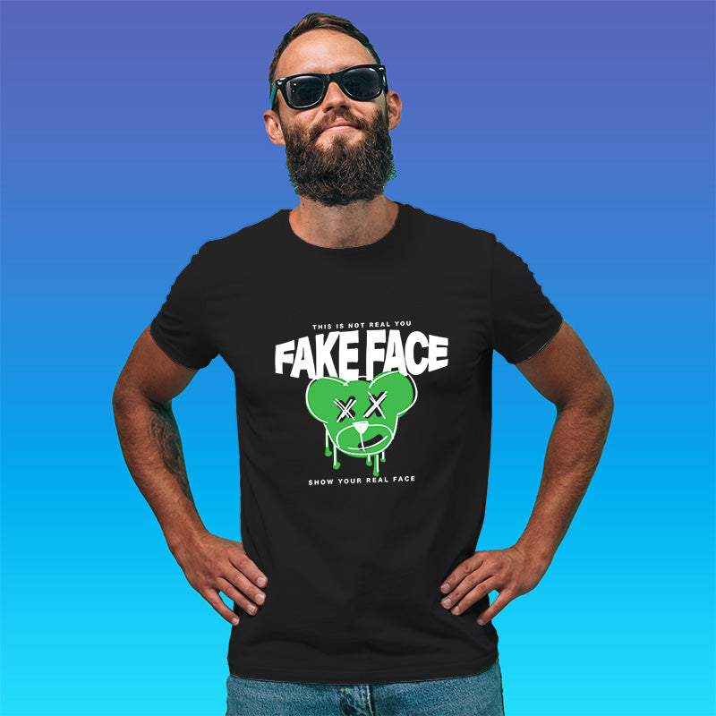 "FAKE FACE", Men's Half Sleeve T-shirt | FHMax.com