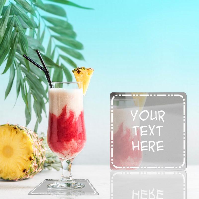 Customize Border Design, Acrylic Mirror Coaster (2+ MM) | FHMax.com