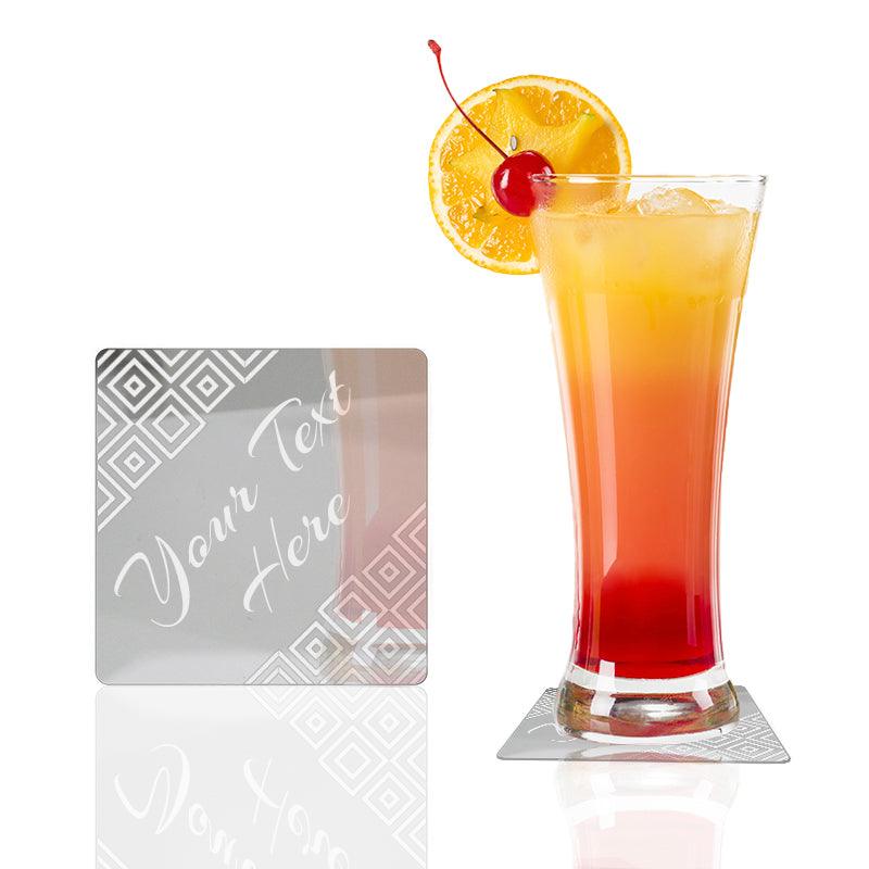 Customize Square Border Design, Acrylic Mirror Coaster (2+ MM) | FHMax.com