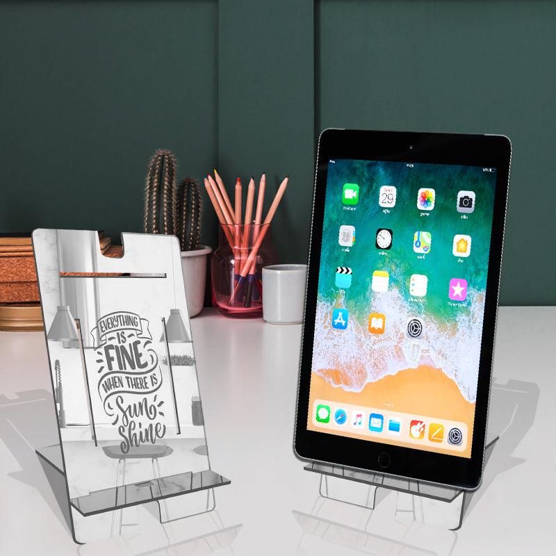 Everything is Fine, Reflective Acrylic Tablet stand | FHMax.com
