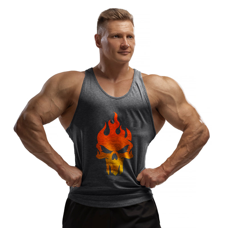 "FIRE SKELETON", Men's vest | FHMax.com