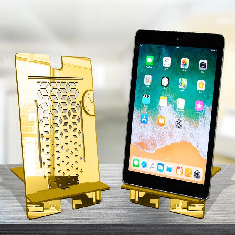 Hexagon Laser Cutting, Reflective Acrylic Tablet stand | FHMax.com