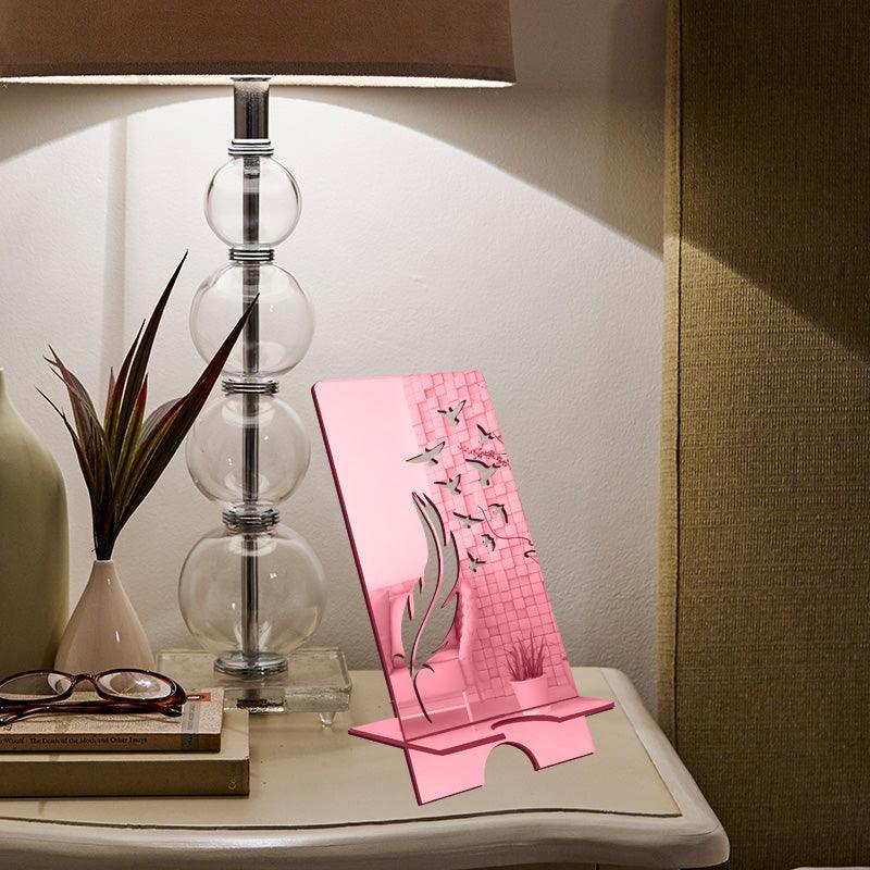 Laser Cutting Feather Design, Reflective Acrylic Mobile Phone stand ...